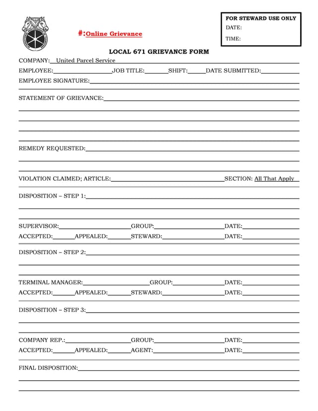Teamsters 671 | Union Forms [OLD]